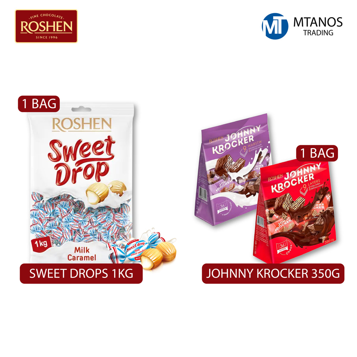 ROSHEN Sweet Drop 1Kg + Johnny Krocker 350g Offer – mtanostrading