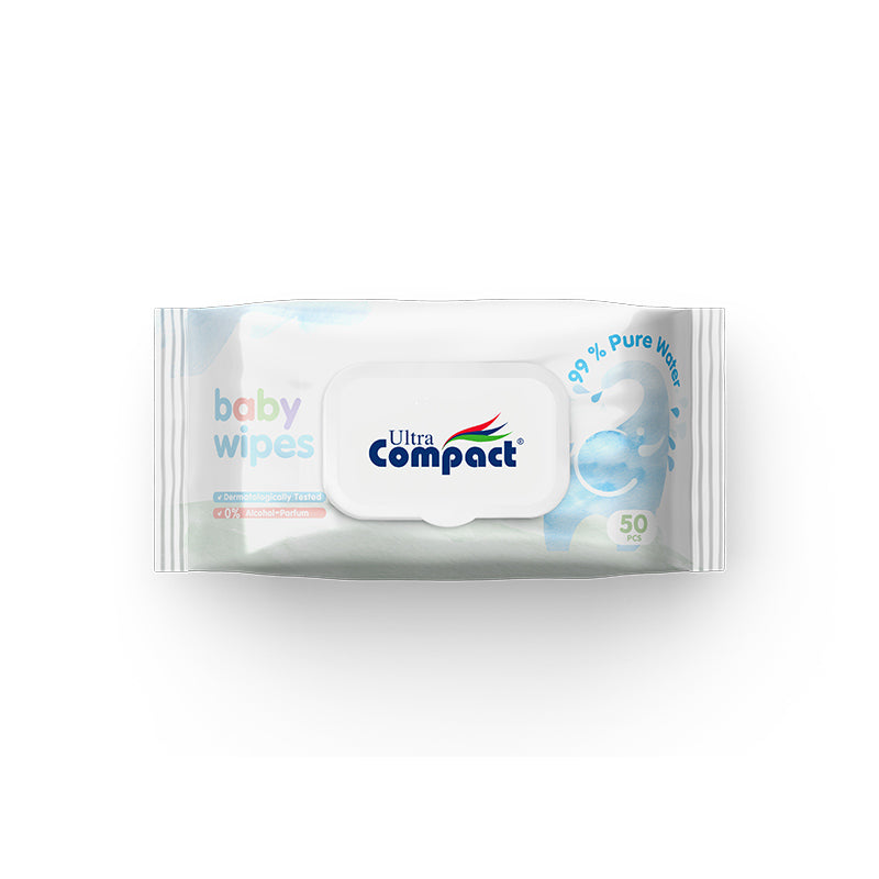 Ultra Compact Alcohol-Free Baby Wipes Crafted With Purified Water - 50 ...