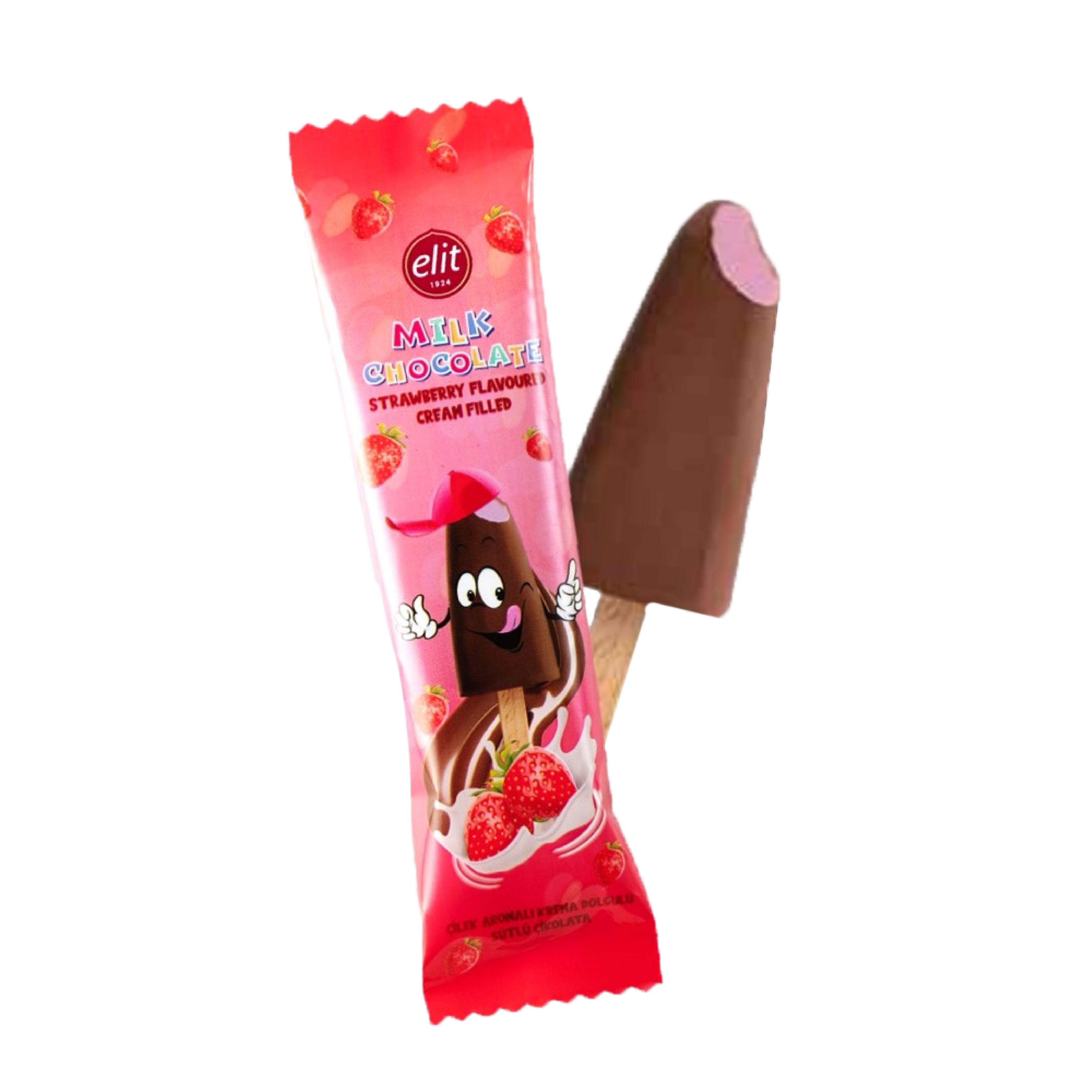 ELIT Milk Chocolate Strawberry Filled Stick (30g) - 15 Pieces per box ...